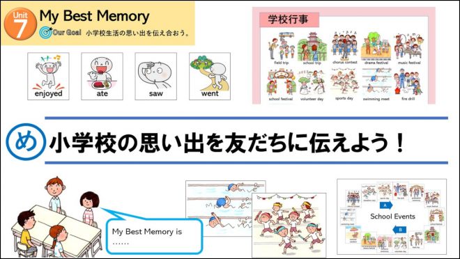 小6らくらくUnit 7「My Best Memory｣⑤【モトヨシ先生のスライドde外国語】｜みんなの教育技術