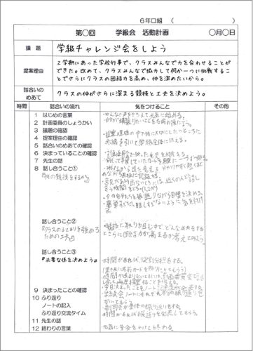小6特別活動「学級チャレンジ会をしよう」指導アイデア｜みんなの教育技術